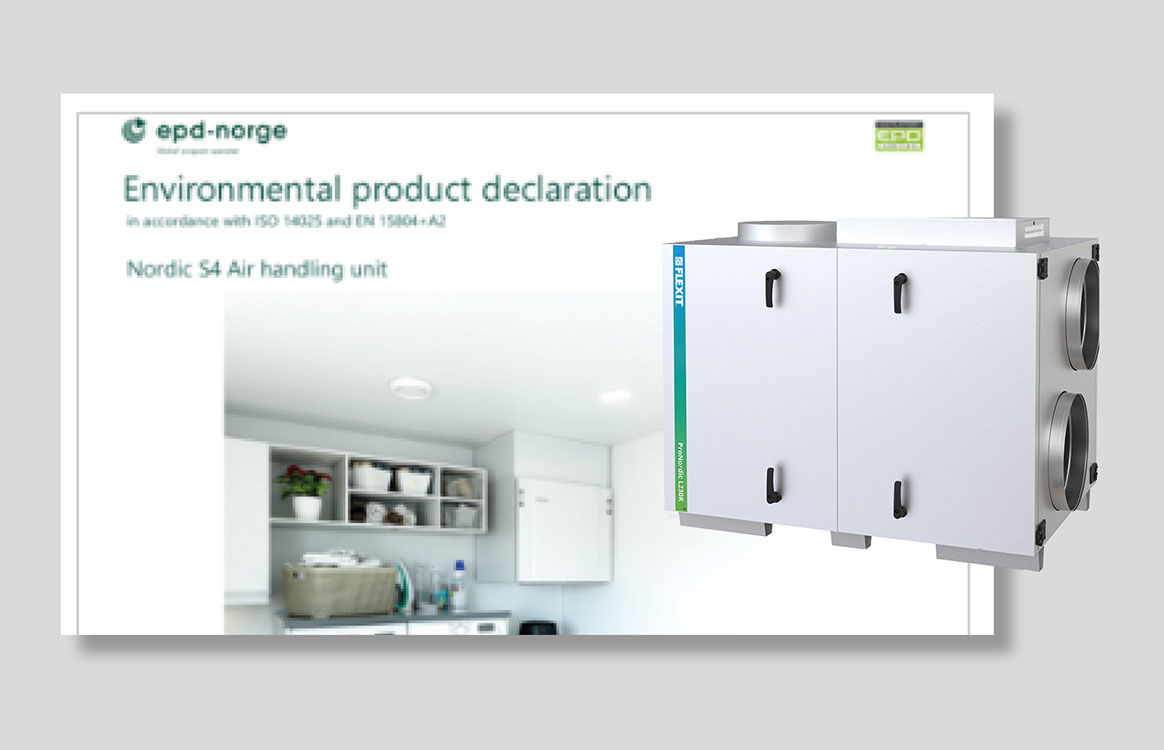 EPD'er på alle Flexit ventilasjonsaggregater Flexit