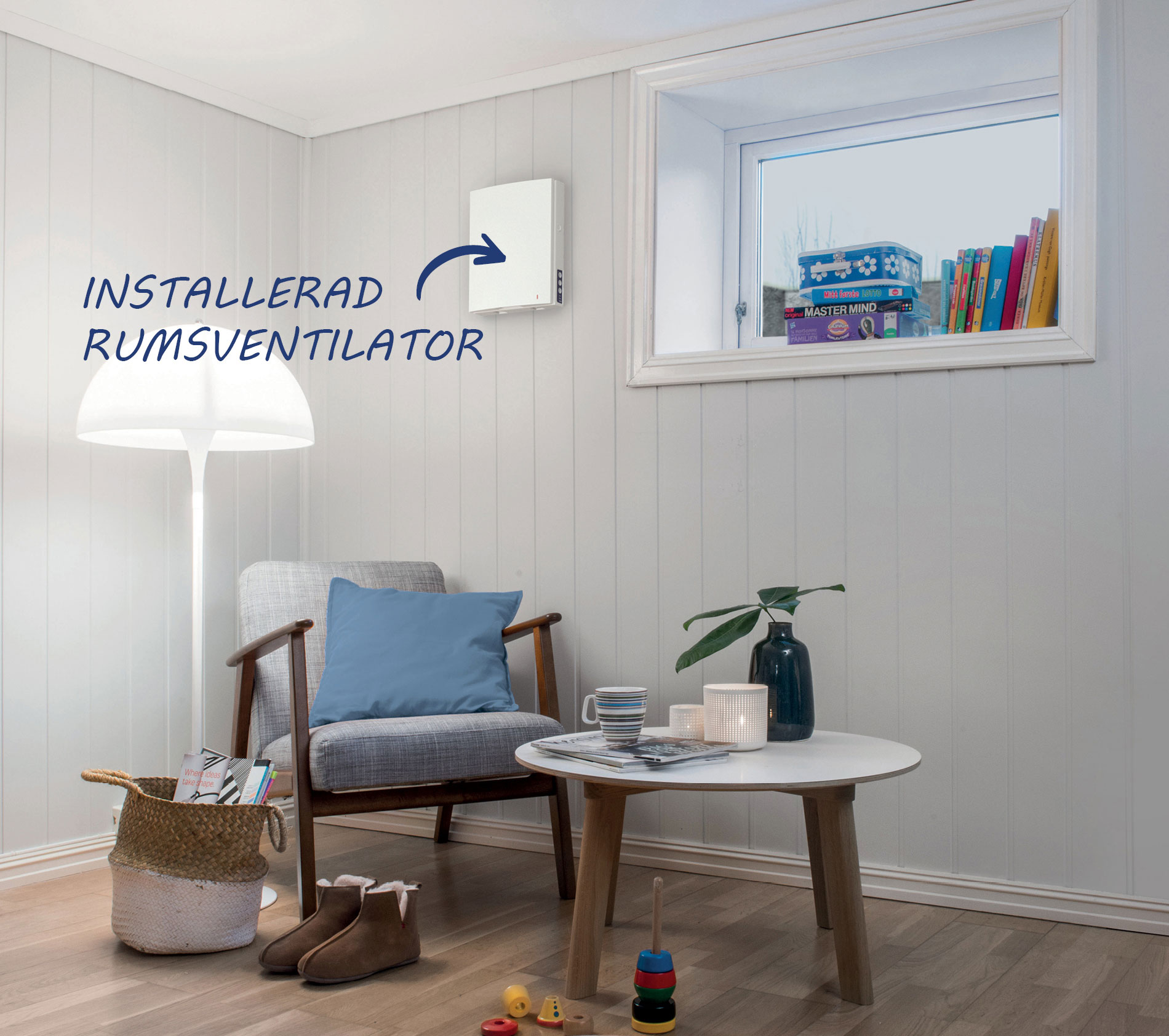 Balanserad ventilation för separata rum Flexit