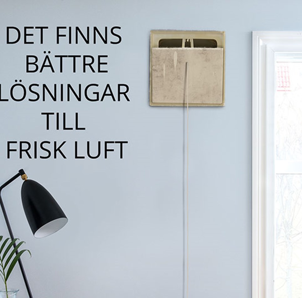 Balanserad ventilation för separata rum Flexit